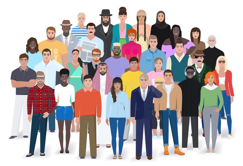 Groupe Créatif De Personnes Différentes, Illustration De Vecteur ... Groupe Créatif De Personnes Différentes, Illustration De Vecteur ...