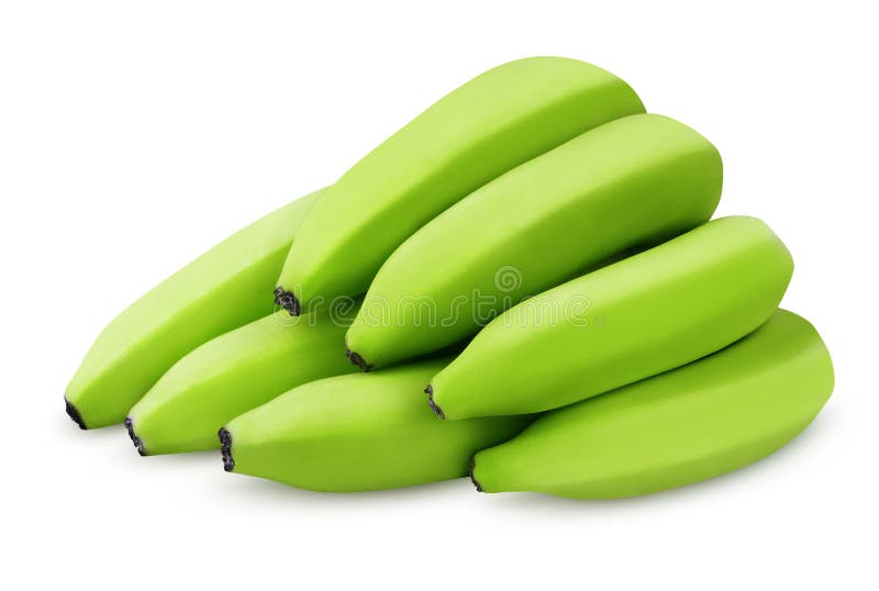 Banane Verte Simple D'isolement Sur Le Blanc Image stock - Image du ...