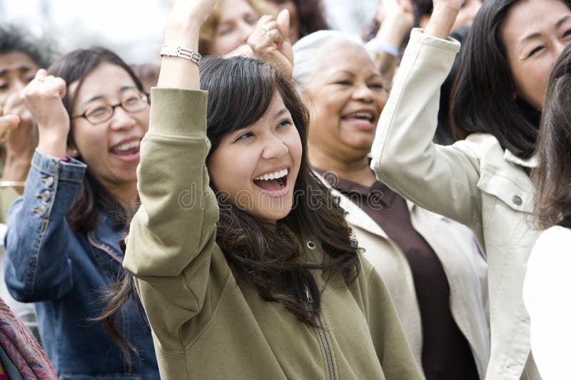 Groupe De Femmes Dans Un Rassemblement Photo stock - Image du politics ...