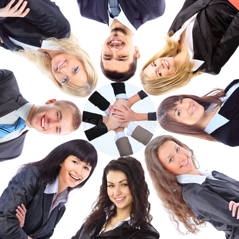 Groupe De Gens D'affaires Restant Dans Le Groupe Image stock - Image du ...