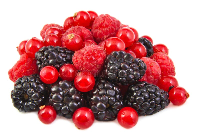 Mûres, Groseilles Rouges Et Framboises Photo stock - Image du dewberry ...