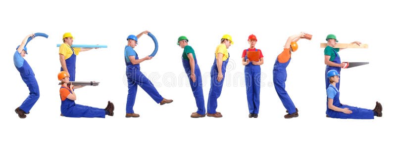 Groupe de service photo stock. Image of couleur, accessoires - 3178736