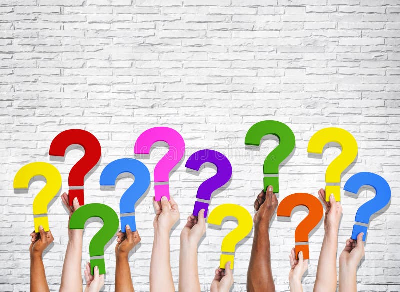 Groupe Multi-ethnique De Mains Humaines Tenant Des Points D ...