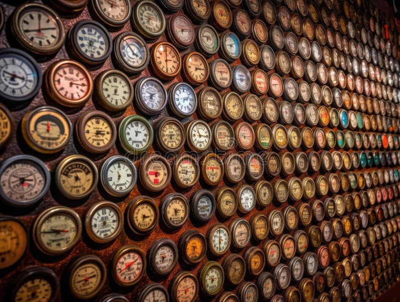 Grouped Clocks Show Multiple City Times Stock Illustration ...