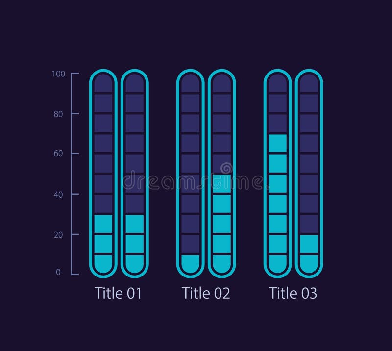 Grouped Fragmented Infographic Chart Design Template for Dark Theme ...