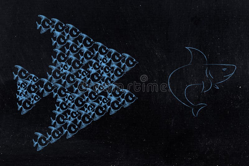 Big Fish Chasing Small Stock Illustrations – 23 Big Fish Chasing Small ...