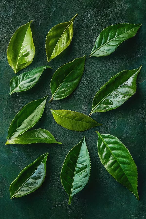 A Grouping of Leaves Forming a Circular Shape Stock Photo - Image of ...