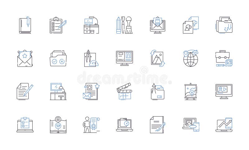 Grouping Line Icons Collection. Categorization, Segregation, Clustering ...