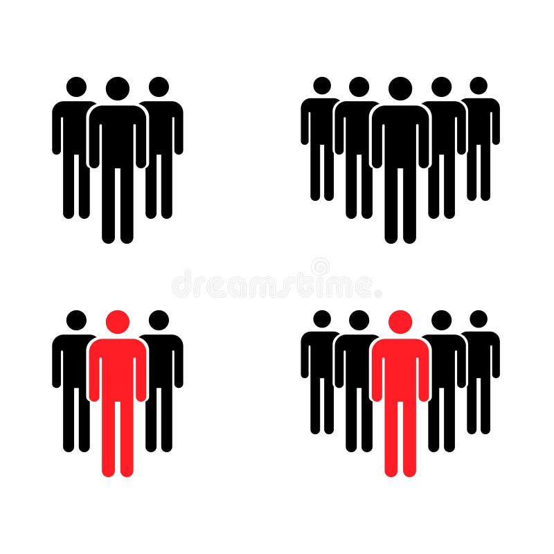 Grouping People Flat Icon Isolated on White Background. Teamwork Symbol ...