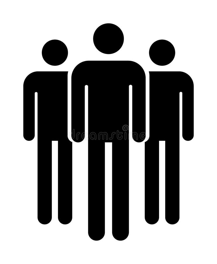 Grouping People Flat Icon Isolated on White Background. Teamwork Symbol ...