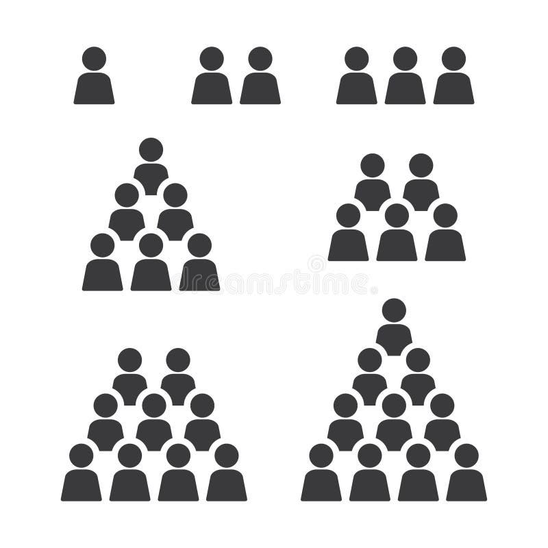 Grouping People Icon Set for Business Activity Symbol Vector ...