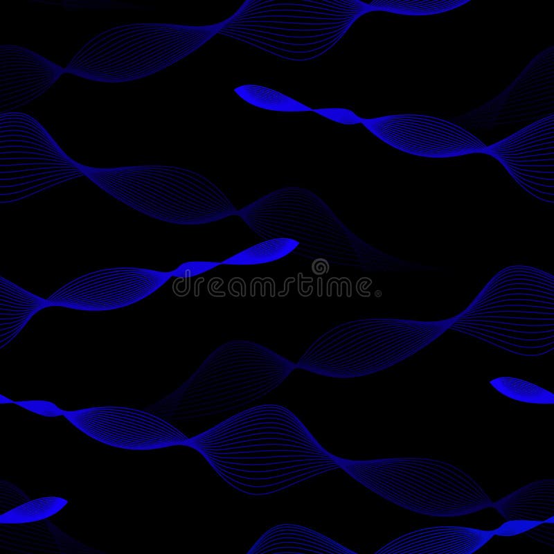 Alternating Abstract Blue Lines Seamless Wave Pattern Stock Image ...