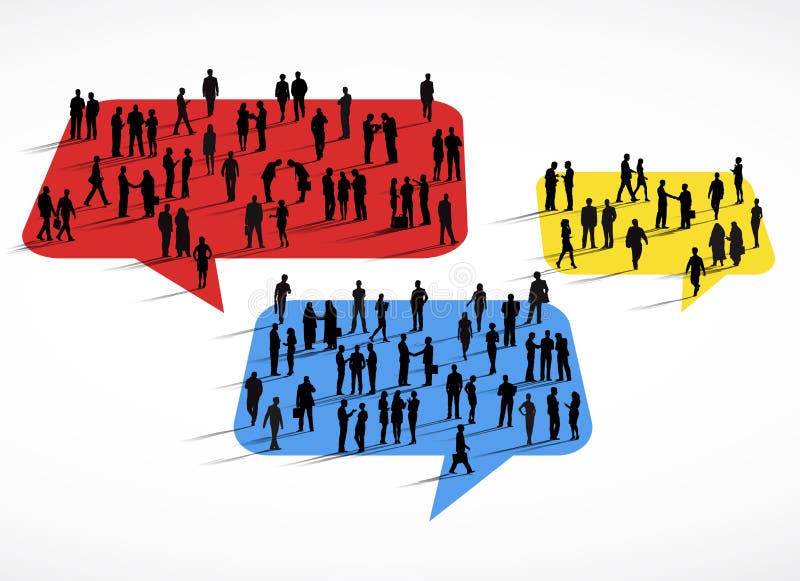 Separate People Groups Join Unite Merge Together Stock Vector ...