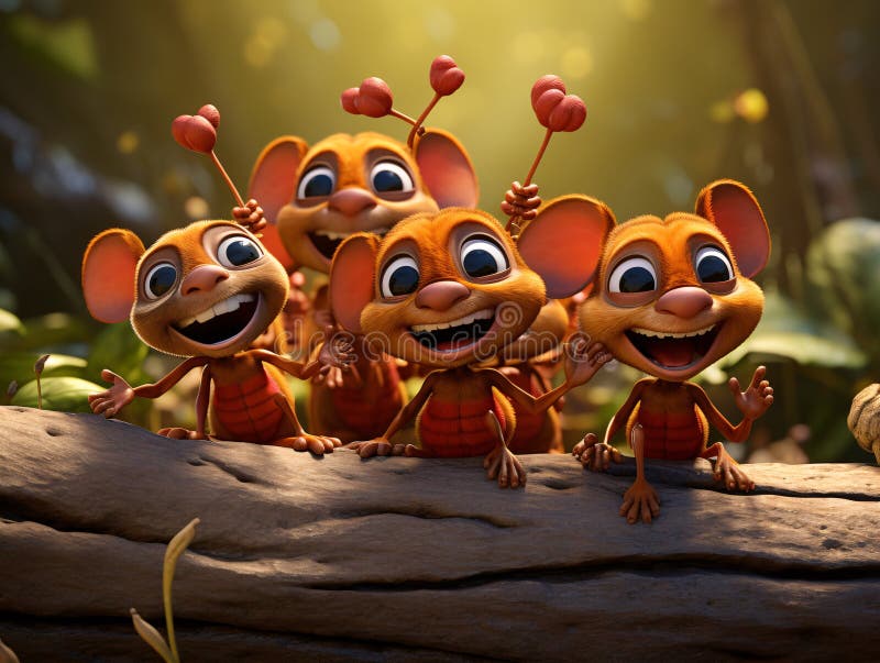 Groups of Cute Ants Insect stock illustration. Illustration of carnival ...