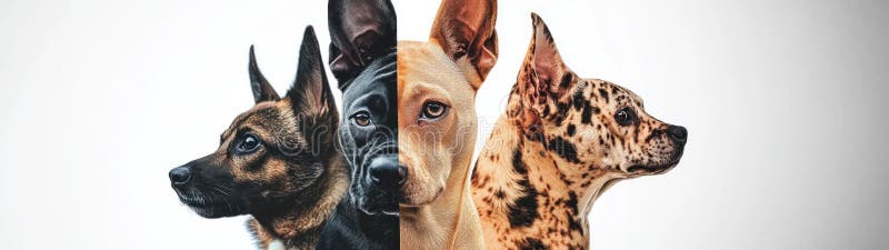 Groups of Dogs of Different Breeds Stock Photo - Image of concept ...