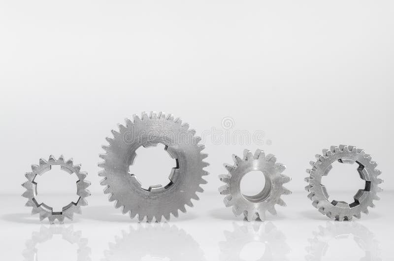 Groups of Gears on Isolated Stock Image - Image of metal, equipment ...