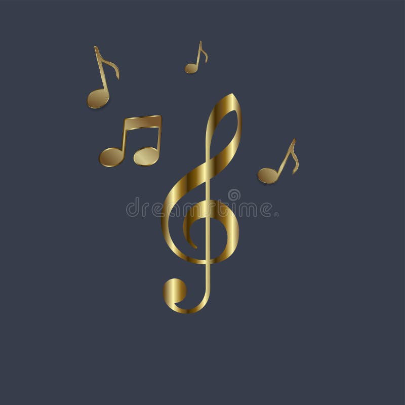 Groups of Luxury Music Notes Key, Symbols, Icons, Vector Music Style ...