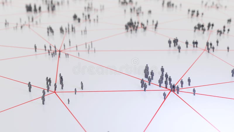 Interconnected People Figures Stock Illustration - Illustration of ...
