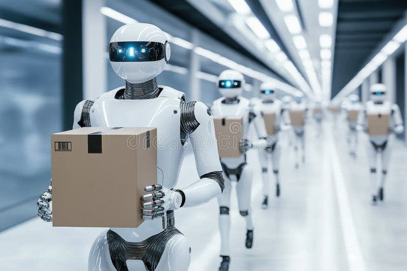 Robots Transporting Packages in a Modern Warehouse Environment with ...