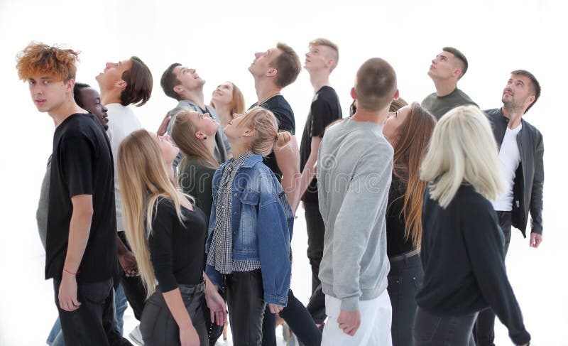 Groups of Young People Moving in Different Directions Stock Image ...