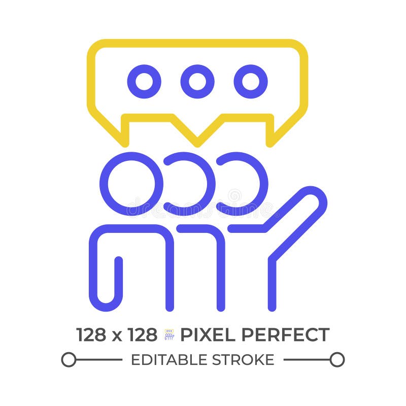 Groupthink Two Color Line Icon Stock Vector - Illustration of logo ...