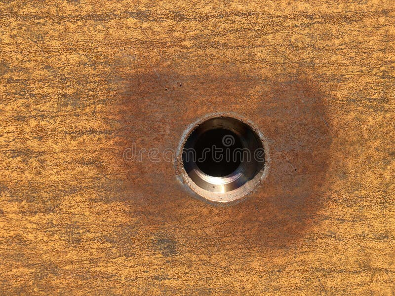Grout Hole from Inside of Pipe Stock Image - Image of materil, defect ...