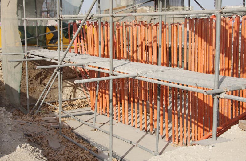 Grouting Underneath Ground for Casting of Column Stock Photo - Image of ...