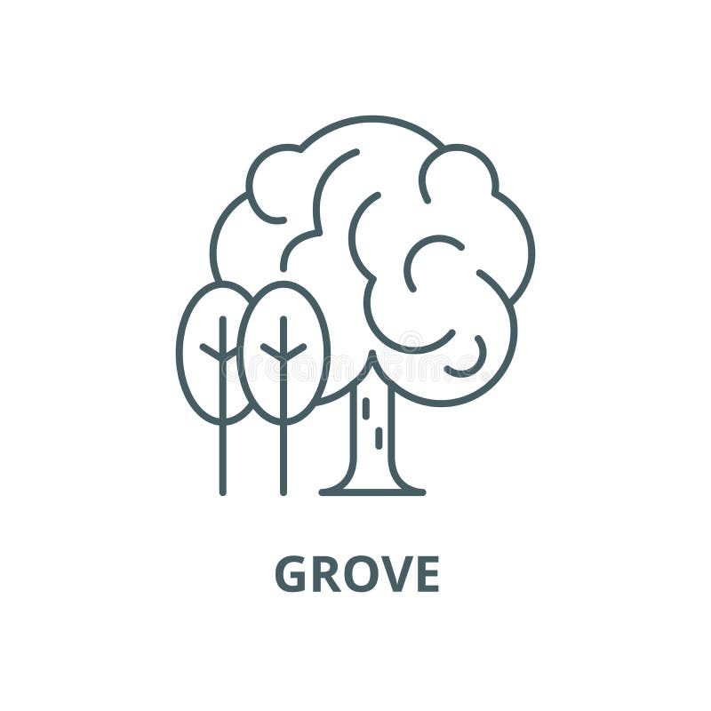 Grove Line Icon Concept. Grove Flat Vector Symbol, Sign, Outline ...