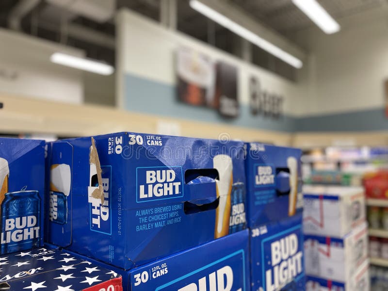 Bud Light Beer on a Retail Store Display Editorial Photography - Image ...
