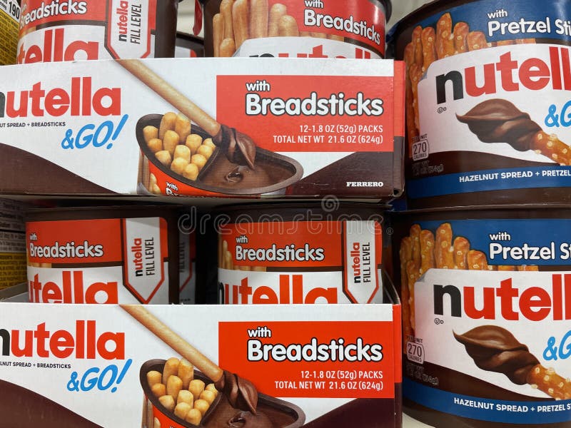 Nutella Spread on a Retail Store Shelf Front View Editorial Stock Image ...
