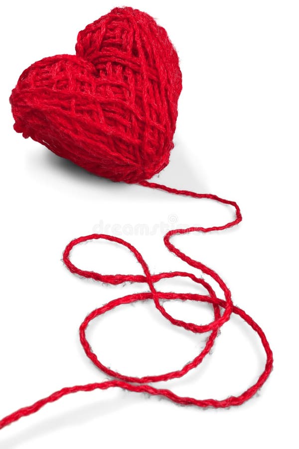 Cuore Rosso Del Filo Sull'album Di Foto Aperto Sul Fondo Di Legno Della ...