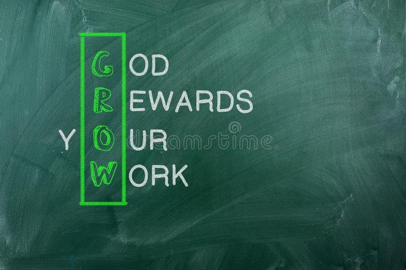 GROW Acronym Concept stock photo. Image of education - 203420244