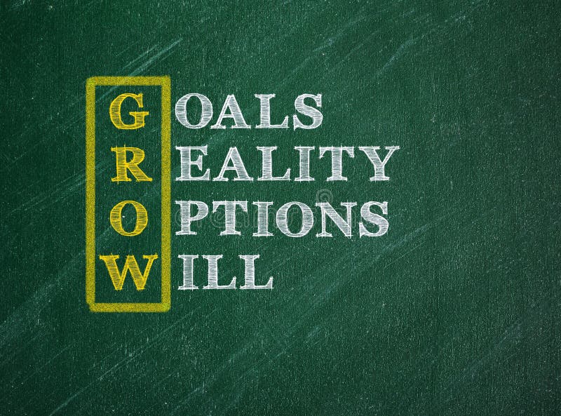 Goals, Reality, Options, Will Stock Photo - Image of grow, inspiration ...