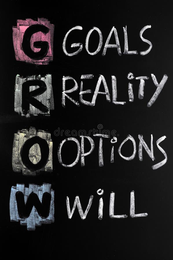 GROW Acronym Written with Chalk Stock Photo - Image of colorful ...