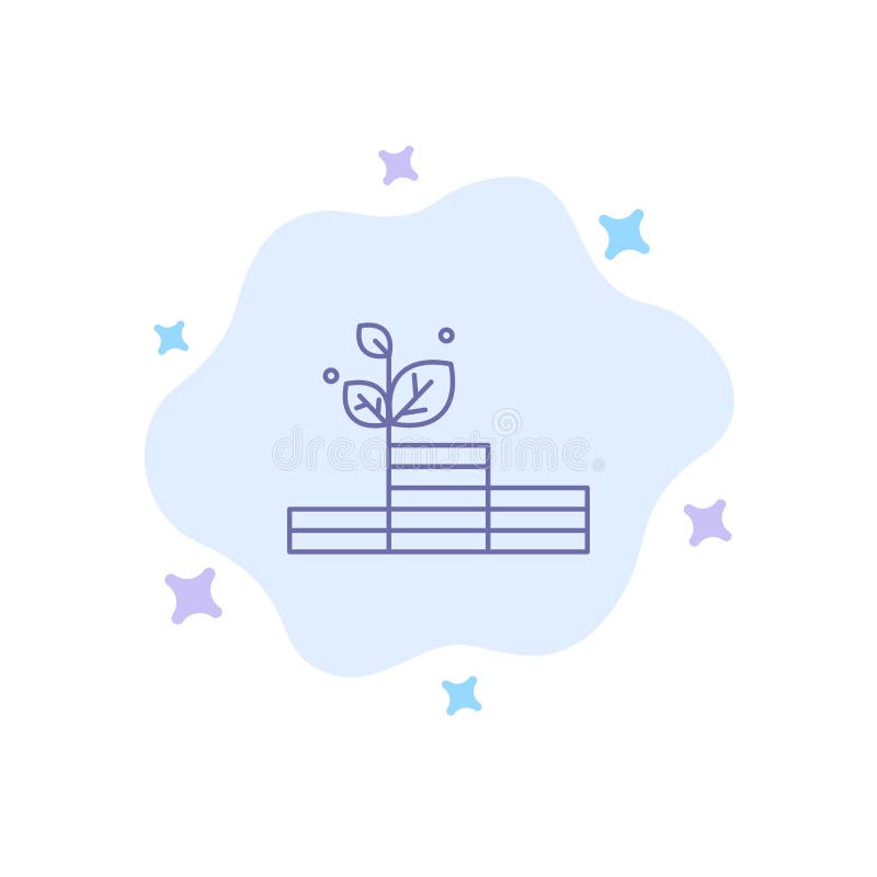 Grow, Growth, Money, Success Blue Icon on Abstract Cloud Background ...