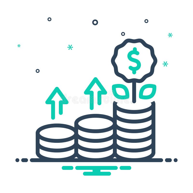 Mix Icon for Grow, Skyrocket and Surmount Stock Illustration ...