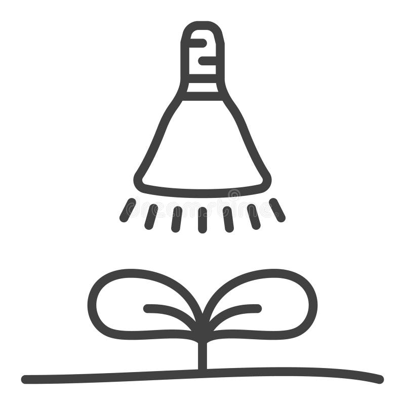 Grow Light Bulb with Sprout Vector Thin Line Icon or Symbol Stock ...