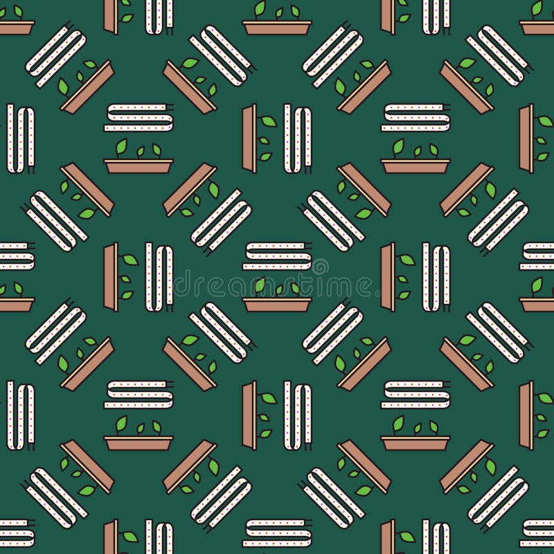 Grow Light LED Stripe Vector Colored Seamless Pattern Stock Vector - Illustration of light ...