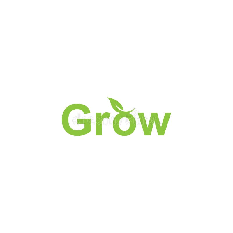 Grow Logo Design. Grow Eco Natural Design Stock Vector - Illustration ...