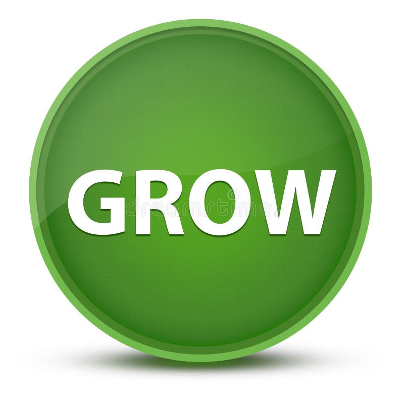 Grow Luxurious Glossy Green Round Button Abstract Stock Illustration ...