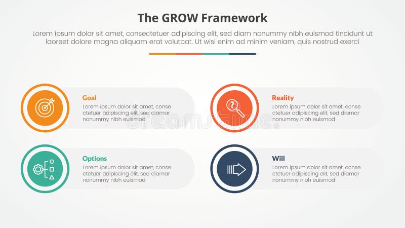 GROW Model Coaching Infographic Concept for Slide Presentation with Big ...