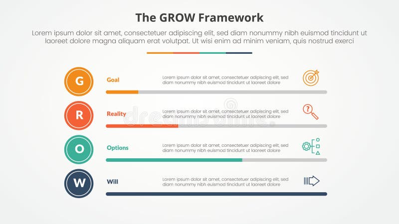 GROW Model Coaching Infographic Concept for Slide Presentation with ...