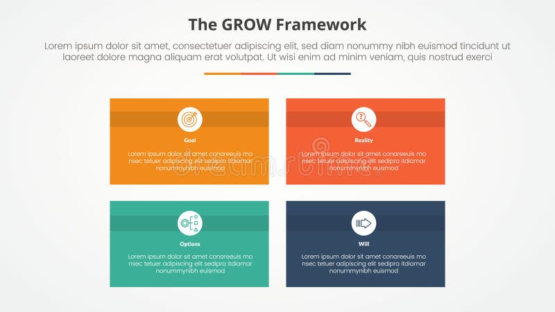 GROW Model Coaching Infographic Concept for Slide Presentation with ...