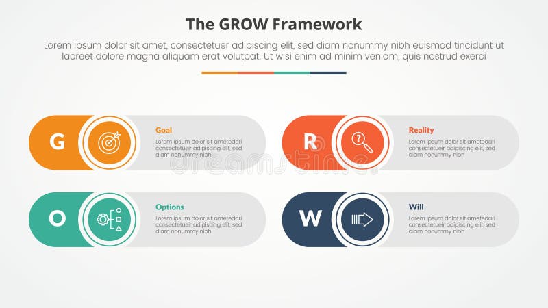 GROW Model Coaching Infographic Concept for Slide Presentation with ...