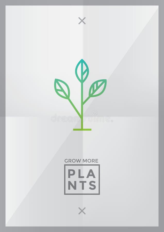 Grow More Plants Concept. Vector Illustration Decorative Design Stock ...
