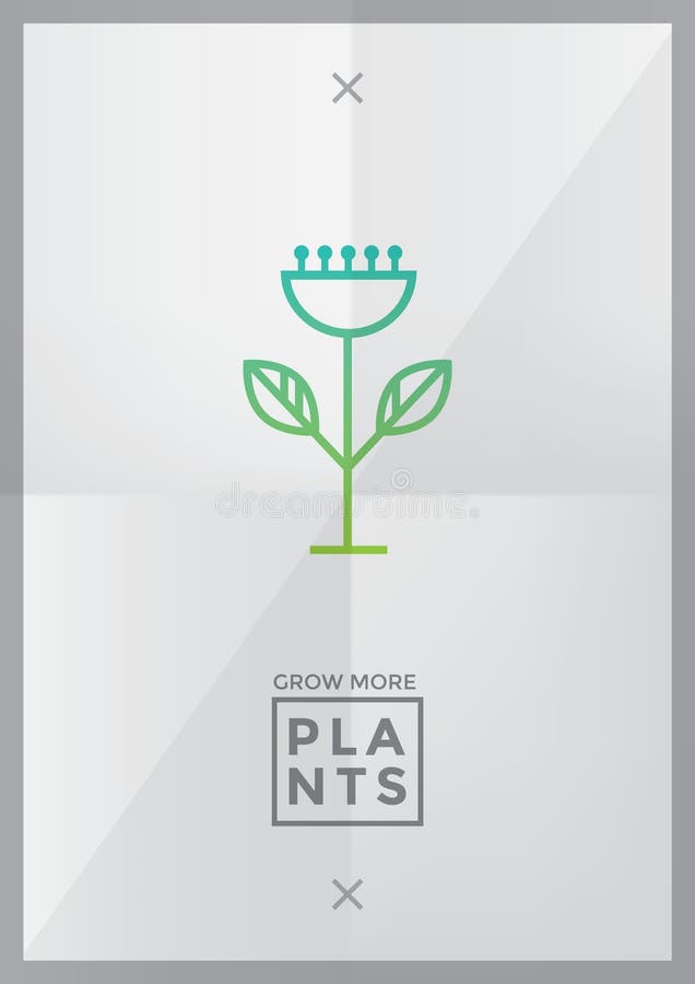 Grow More Plants Concept. Vector Illustration Decorative Design Stock ...
