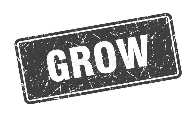 Grow Sign. Grow Grunge Stamp Stock Vector - Illustration of price ...