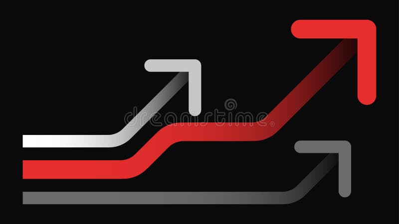 Grow Up Arrow Infographics Sign Elements Stock Vector - Illustration of ...