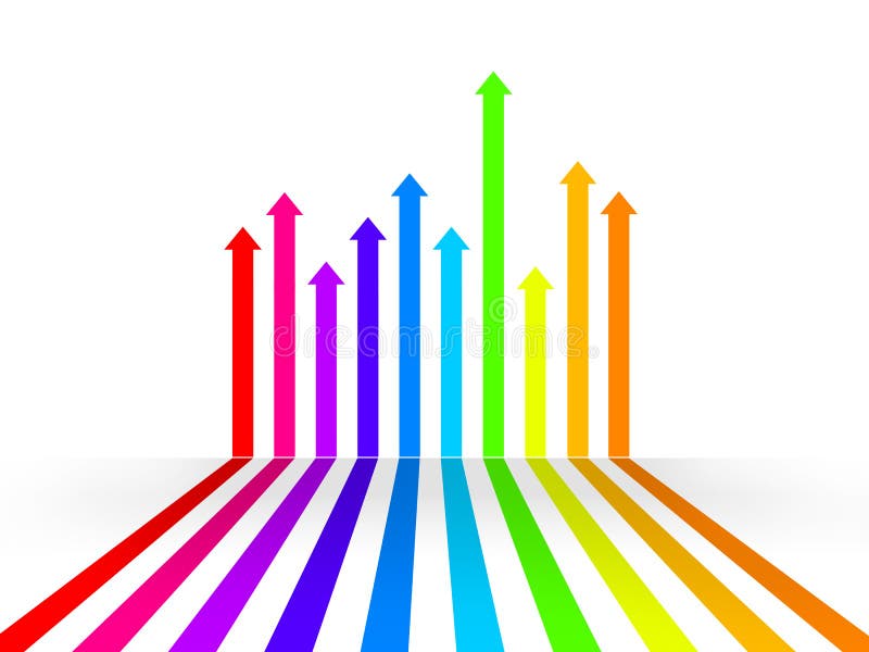 Rising arrows stock illustration. Illustration of arrows - 22231540