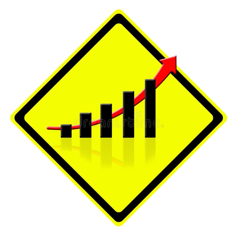 Grow Up Chart in Traffic Sign Stock Illustration - Illustration of ...